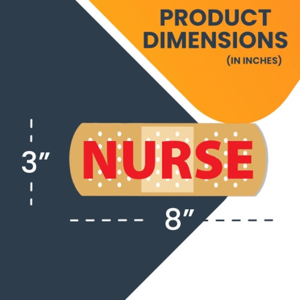 Nurse Band Aid Car Magnet 3 X 8" Decal Great for Car Truck Refrigerator ...