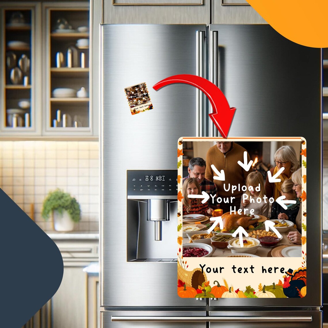 Magnet Me up Customizable Thanksgiving Photo Magnet, 4x5 Inch ...
