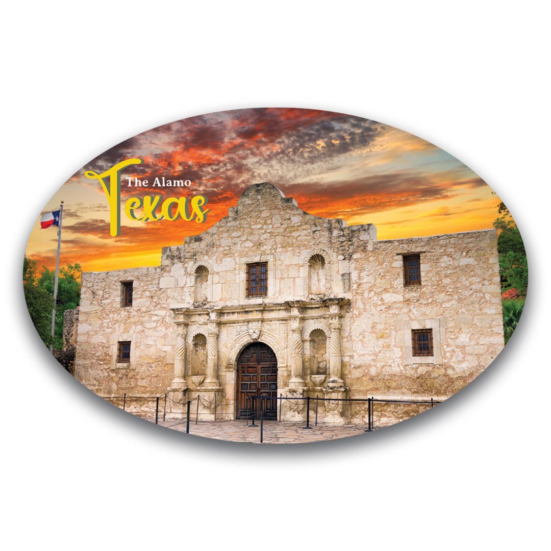 Magnet Me up the Alamo Texas Oval State Magnet Decal, 4x6 Inches ...