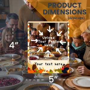 Magnet Me up Customizable Thanksgiving Photo Magnet, 4x5 Inch ...