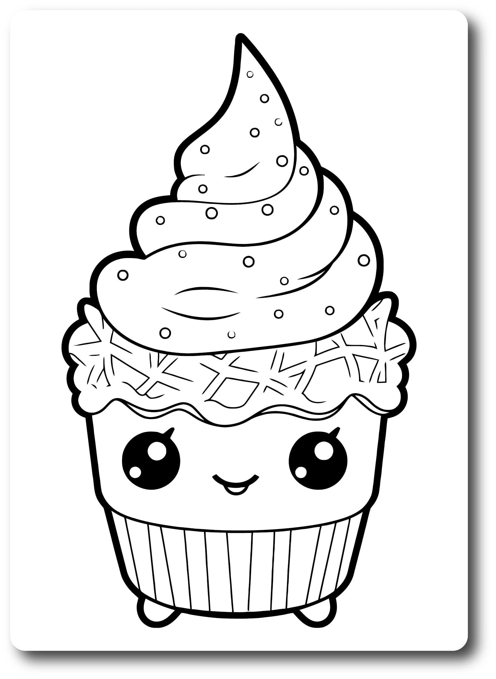 Magnet Me up Color Your Own Cute Cupcake DIY Coloring Magnet Decal, 5x7 ...