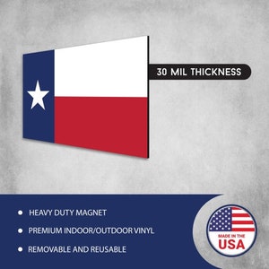 Texas Car Magnet US State Flag Refrigerator Locker SUV Heavy Duty ...