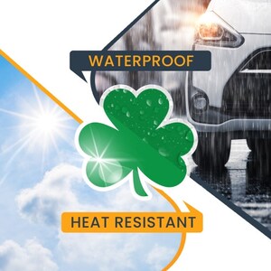 Green Shamrock Car Magnet 5-3/4" Decal - Heavy Duty for Car Truck SUV ...