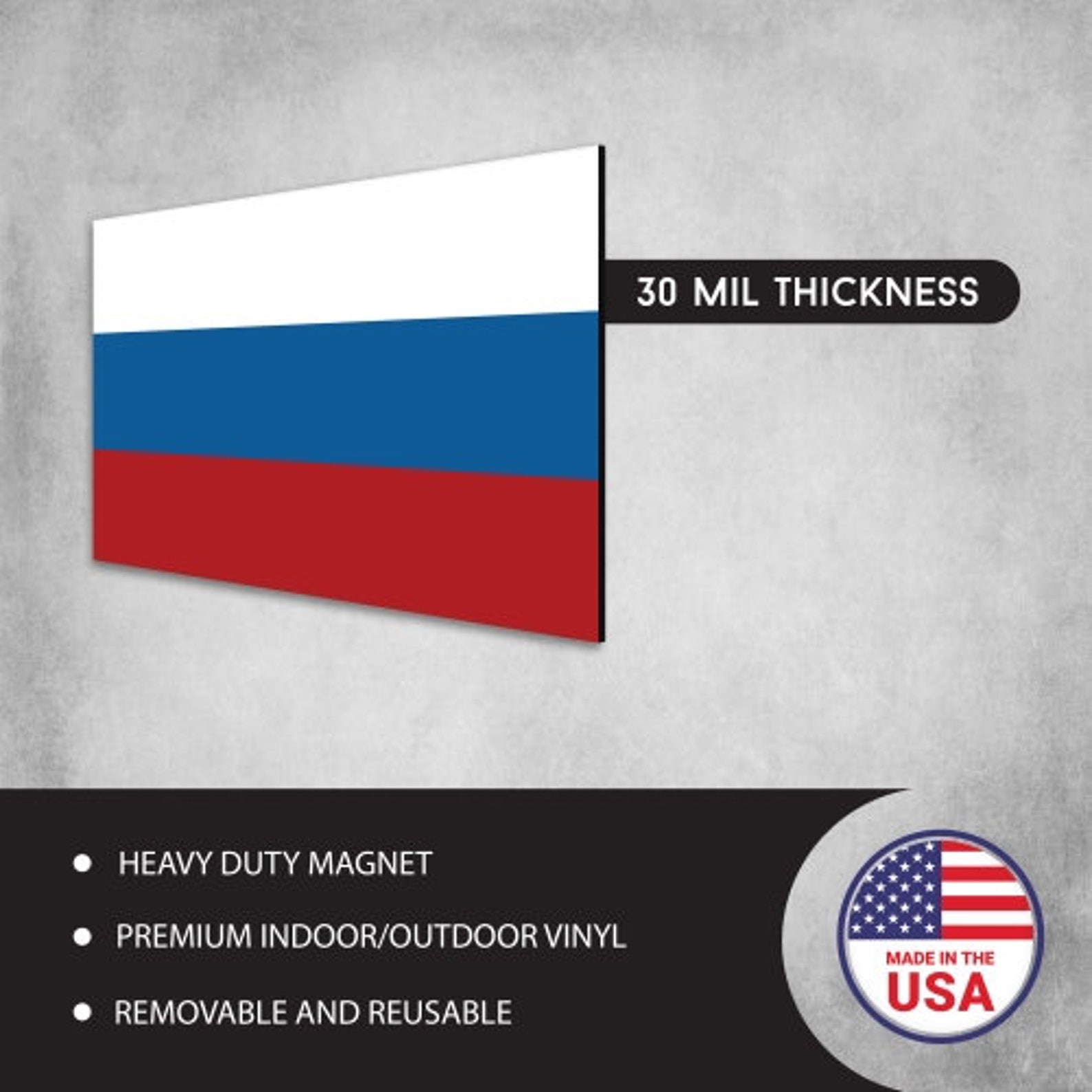 Russian Russia Flag Car Magnet Decal 4 X 6 Heavy Duty for Car Truck SUV ...
