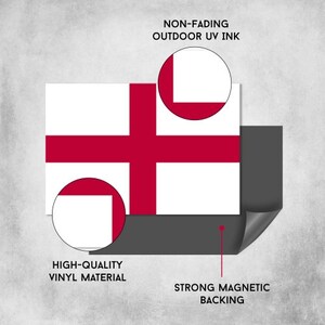 England St George Flag Car Magnet Decal - 4 X 6 Heavy Duty for Car ...