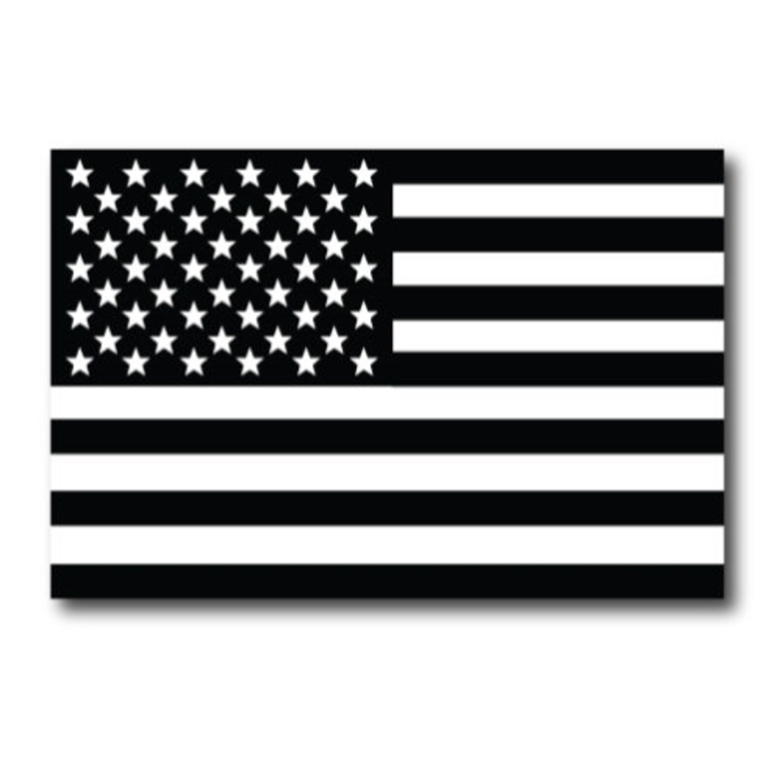 Black and White American Flag Magnet 4x6 Decal Heavy Duty for Car Truck ...