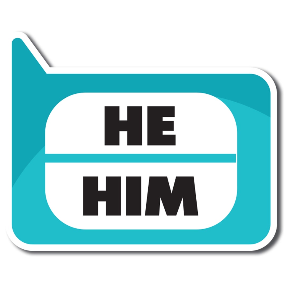 Magnet Me up Pronoun He Him Magnet Decal, 4x5 Inch, Automotive Magnet ...