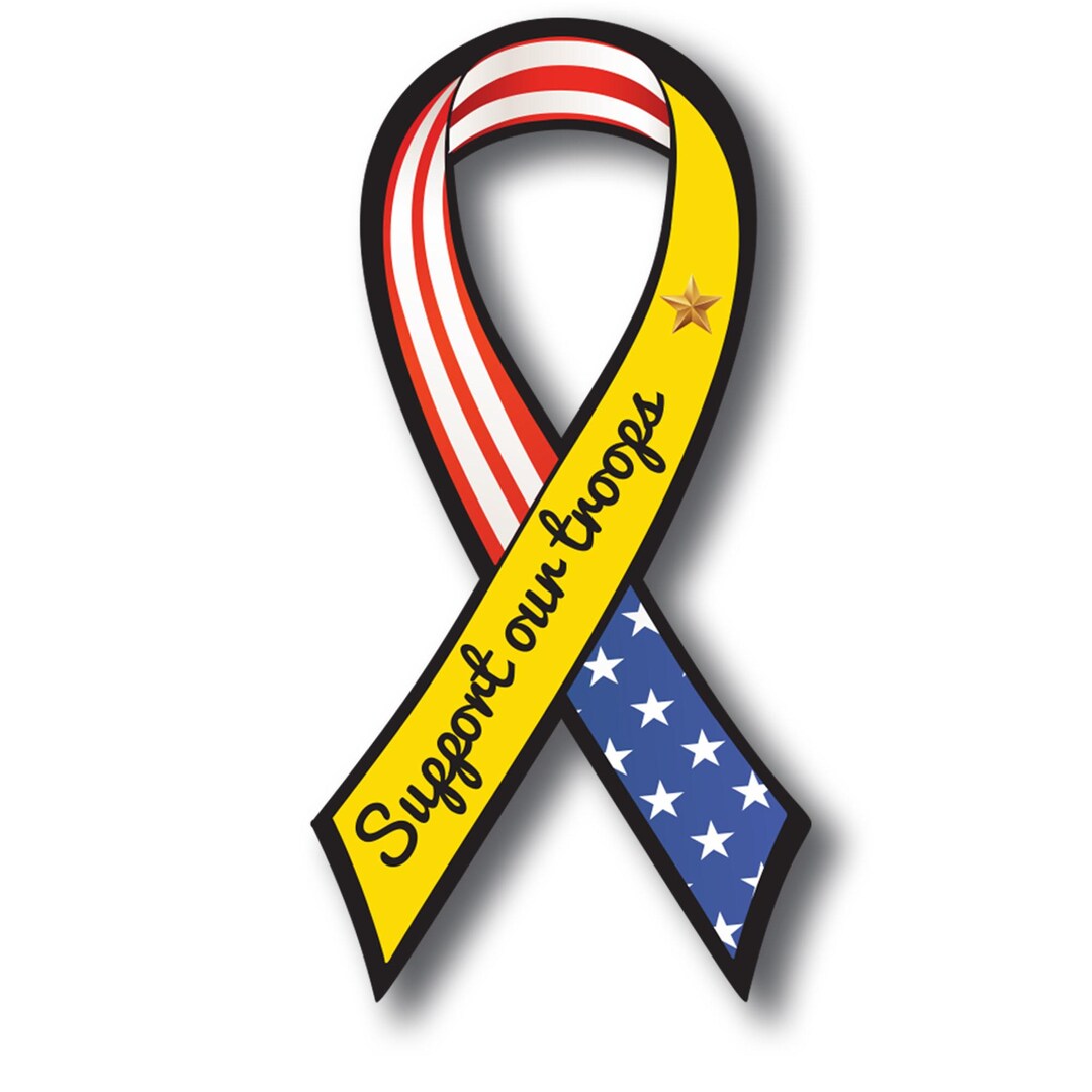 Magnet Me up Support Our Troops American Flag Patriotic Ribbon Magnet ...