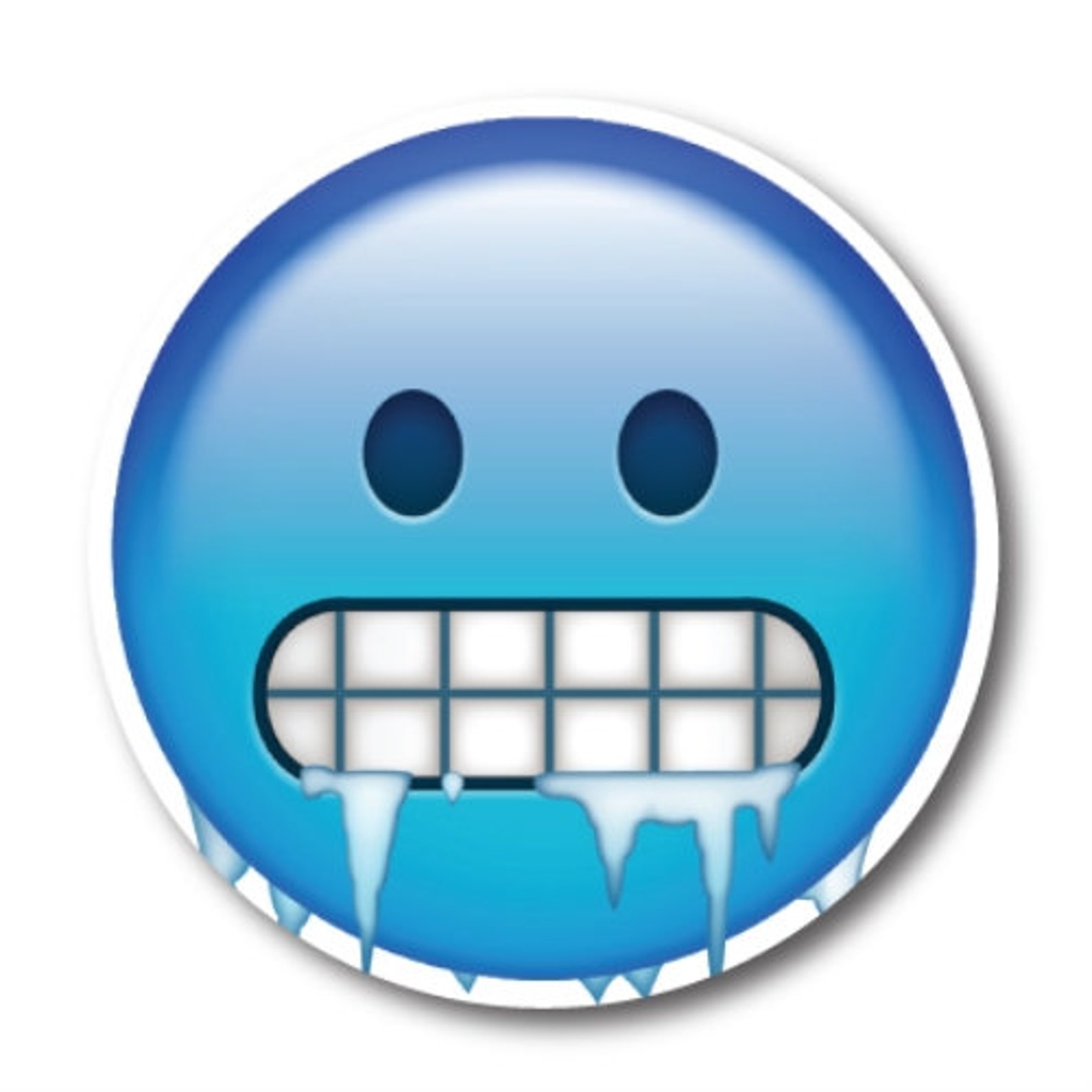 Cold Emoticon Magnet Decal, 5 Inch Round, Cute Self-expression ...