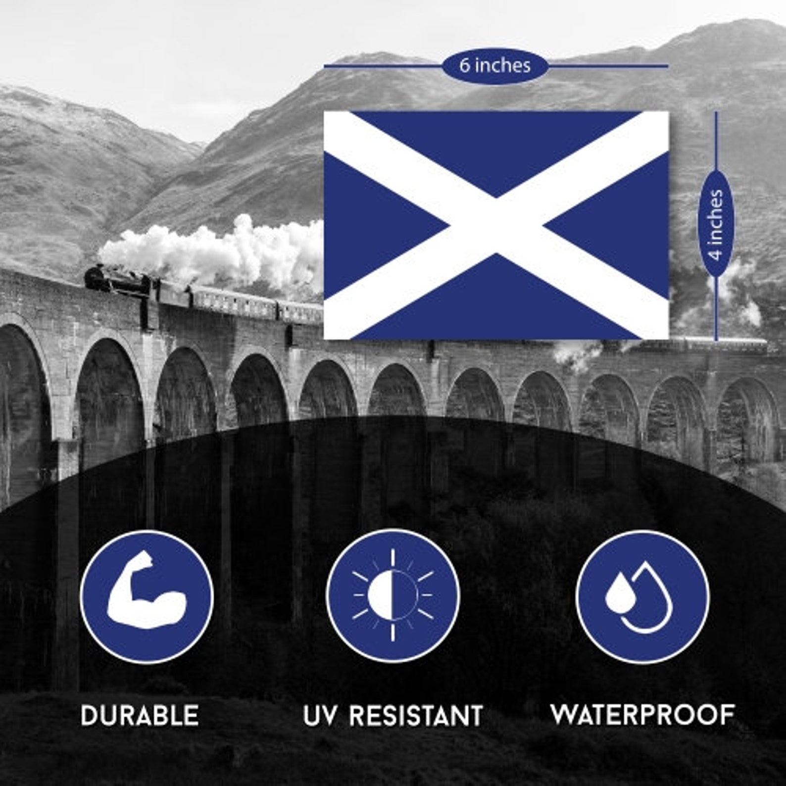 Scotland Scottish Flag Car Magnet Decal 4 X 6 Heavy Duty for Car Truck ...