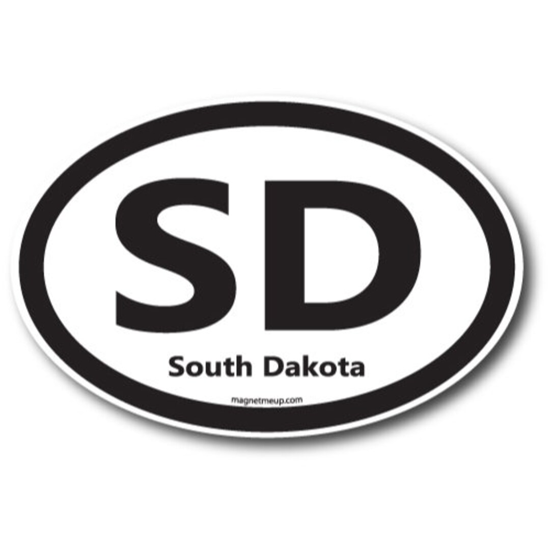 SD South Dakota Car Magnet 4x6" US State Oval Refrigerator Locker SUV ...