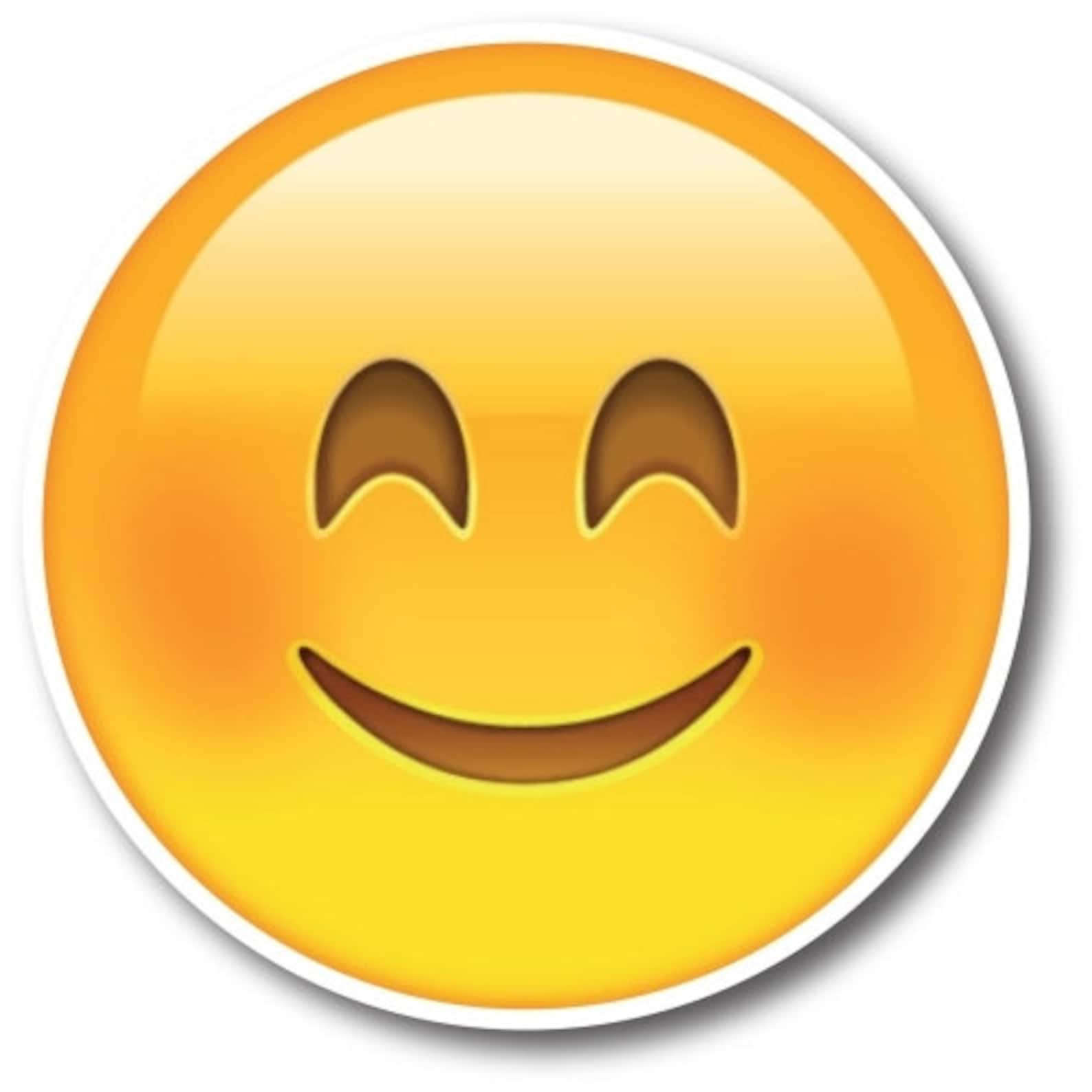 Smiley Face Emoji Magnet 5 calcomanía redonda perfecta - Etsy España