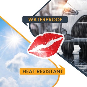 Kiss Mark Red Lips 6" Car Magnet Decal - Heavy Duty for Car Truck SUV ...