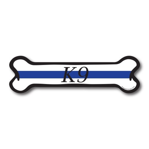 Thin Blue Line K9 Dog Bone Car Magnet by Magnet Me up | Etsy