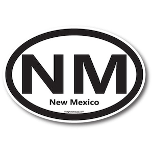 NM New Mexico Car Magnet 4x6" US State Oval Refrigerator Locker SUV ...