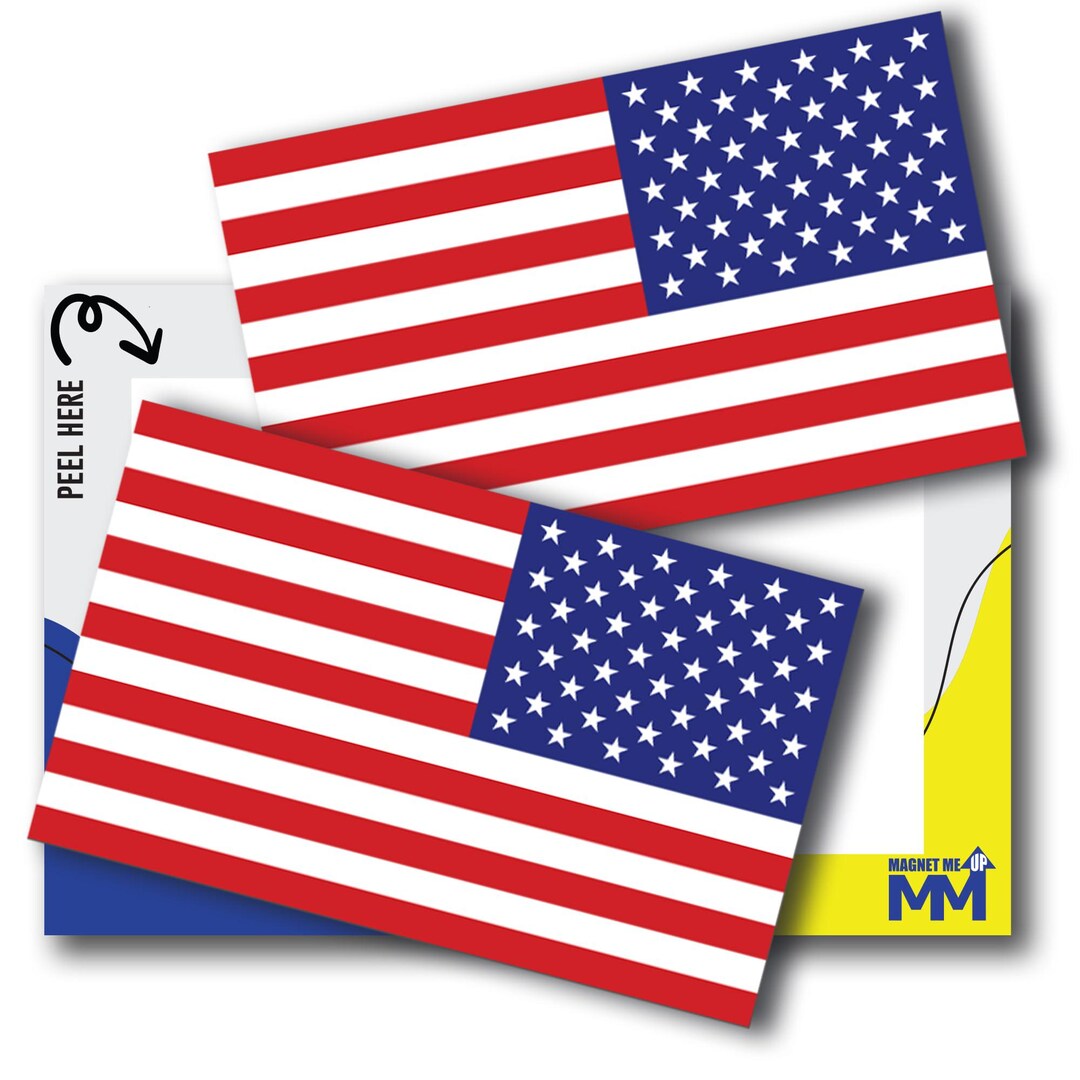 Reversed American Flag Adhesive Decal Sticker, 3x5 Inches, Red White ...