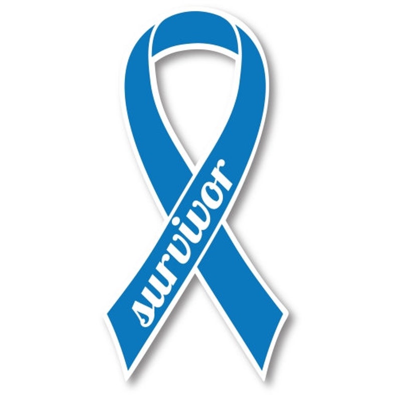 Blue Colon Cancer Survivor Ribbon Car Magnet Decal Heavy Duty - Etsy