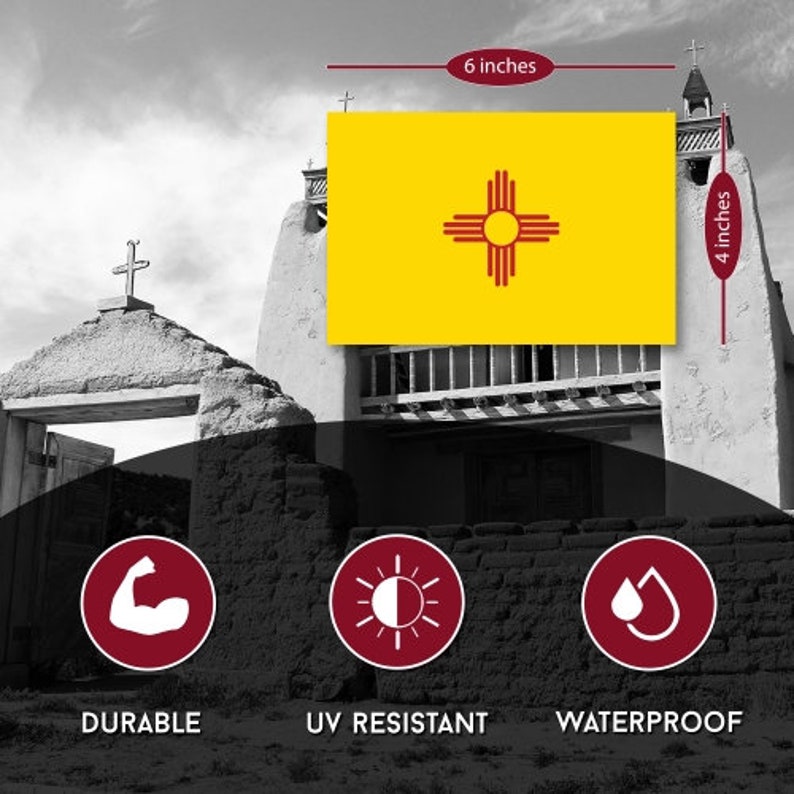 New Mexico Car Magnet US State Flag Refrigerator Locker SUV Heavy Duty ...