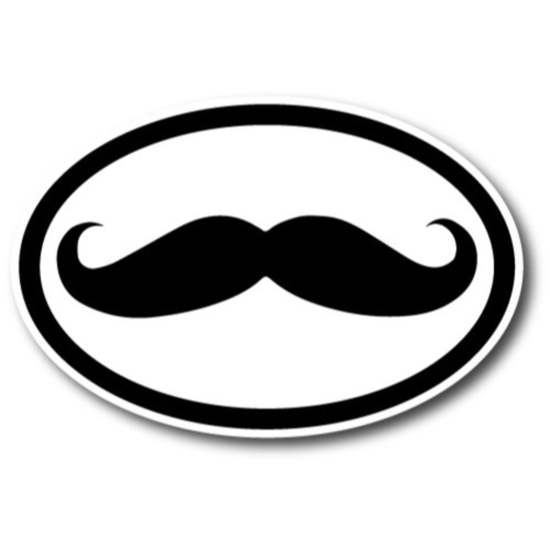 Mustache Oval Car Magnet by Magnet Me up 4x6" Auto Truck Decal Magnet ...