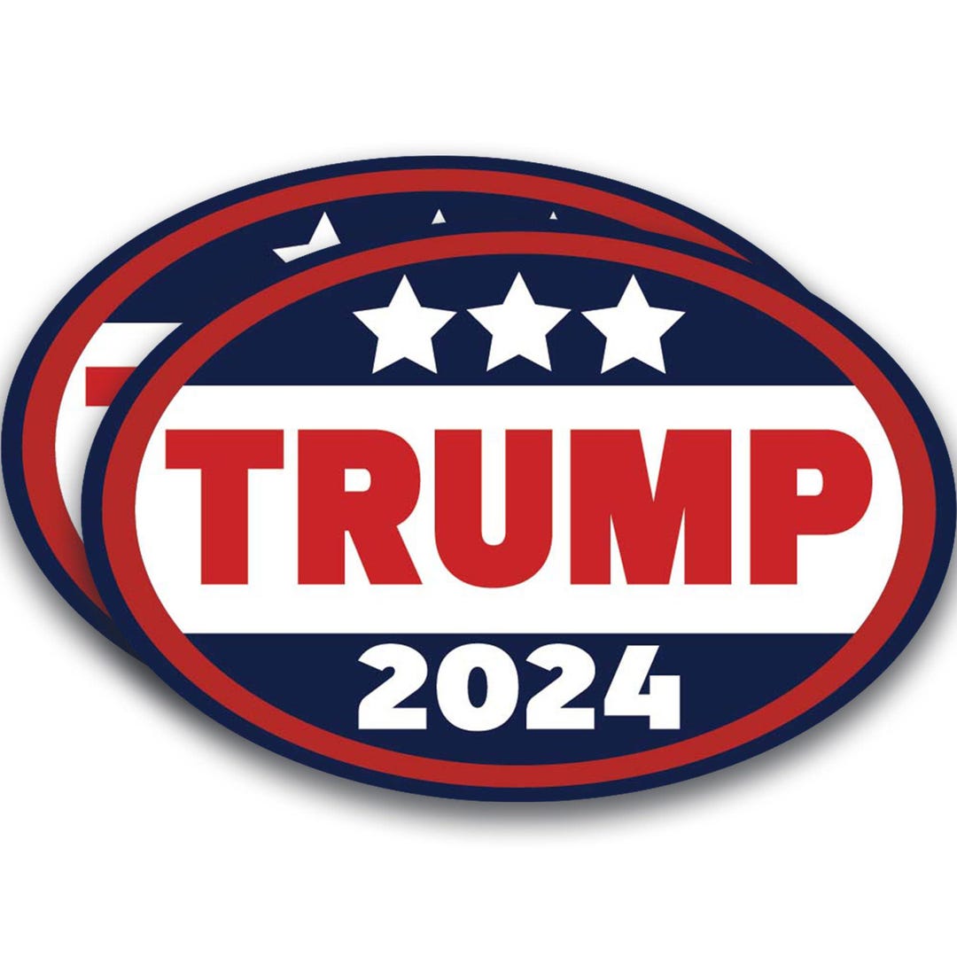 Magnet Me up Trump 2024 Republican Party Magnet Decal, 4x6 Inch, 2 Pack ...