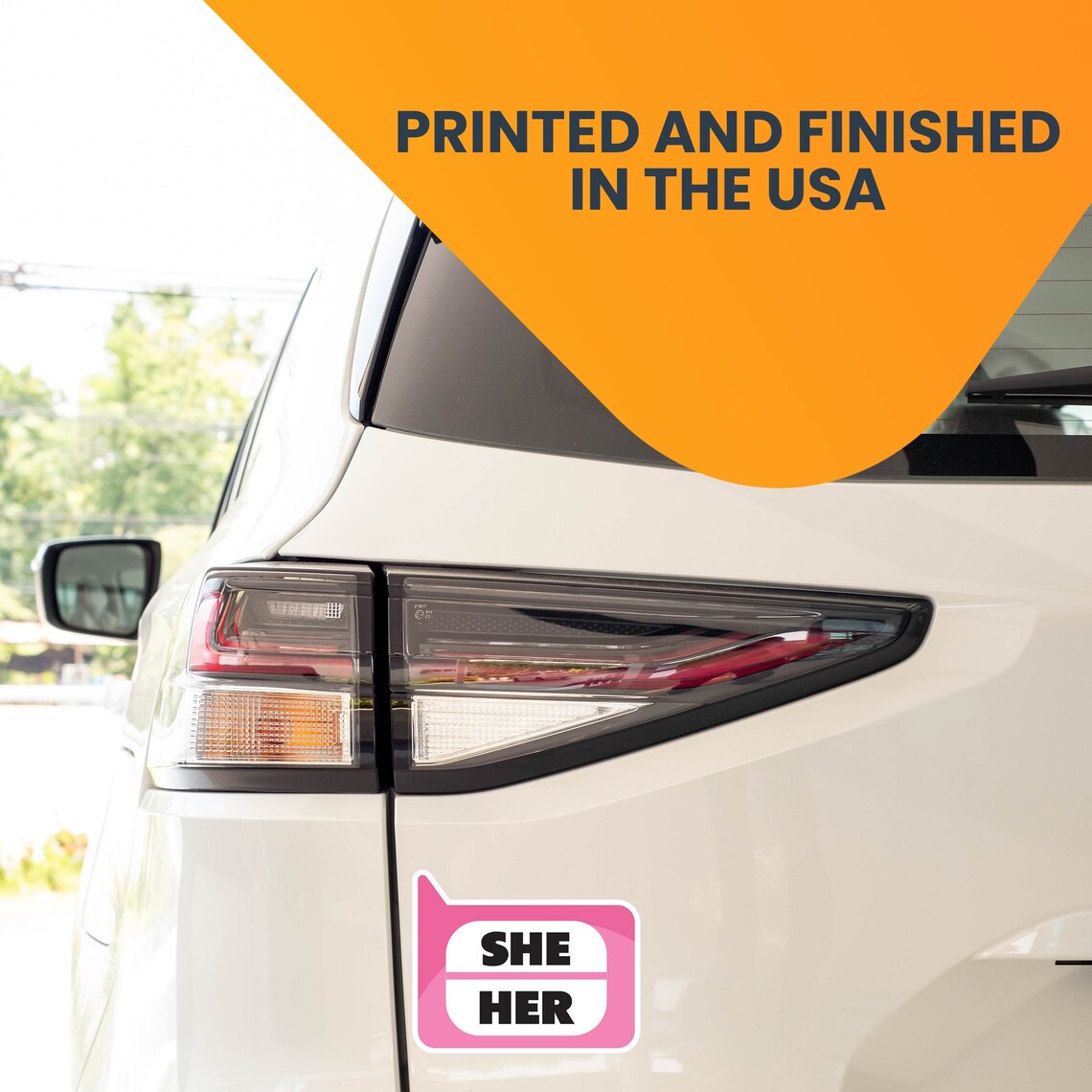Magnet Me up Pronoun She Her Magnet Decal, 4x5 in Automotive Magnet for ...