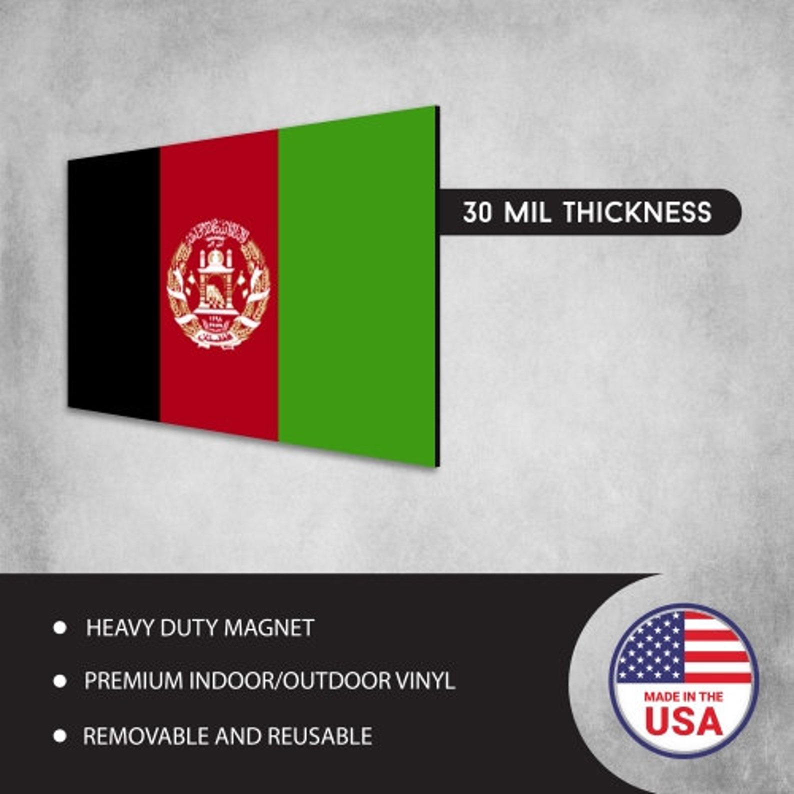 Afghanistan Flag Car Magnet Decal - 4 X 6 Heavy Duty for Car Truck SUV ...