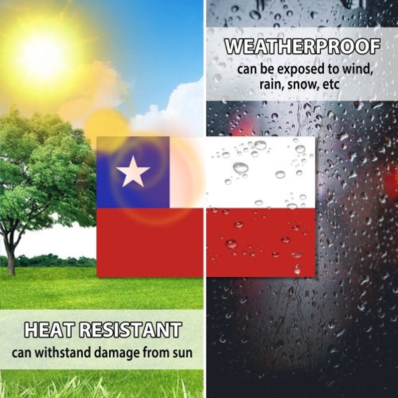 Chile Chilean Flag Car Magnet Decal - 4 X 6 Heavy Duty for Car Truck ...