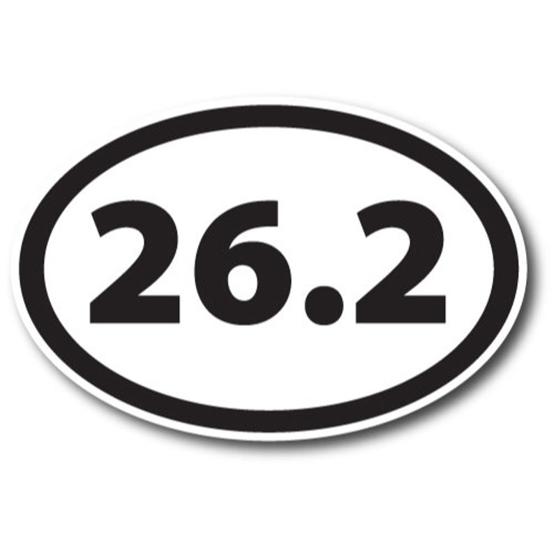 26.2 Marathon Black Oval Car Magnet 4x6 Decal Heavy Duty | Etsy