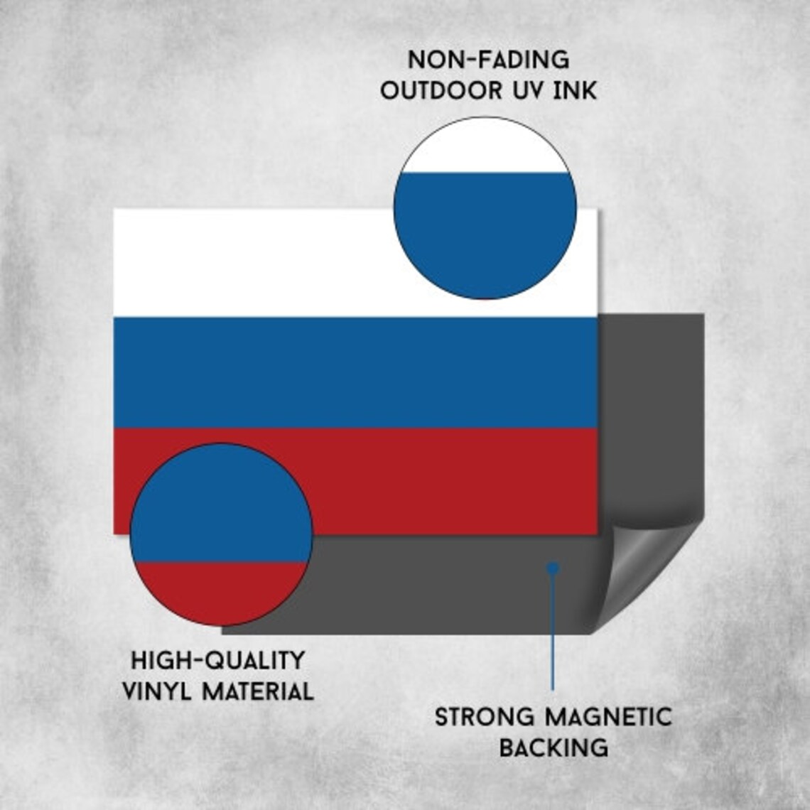 Russian Russia Flag Car Magnet Decal 4 X 6 Heavy Duty for Car - Etsy