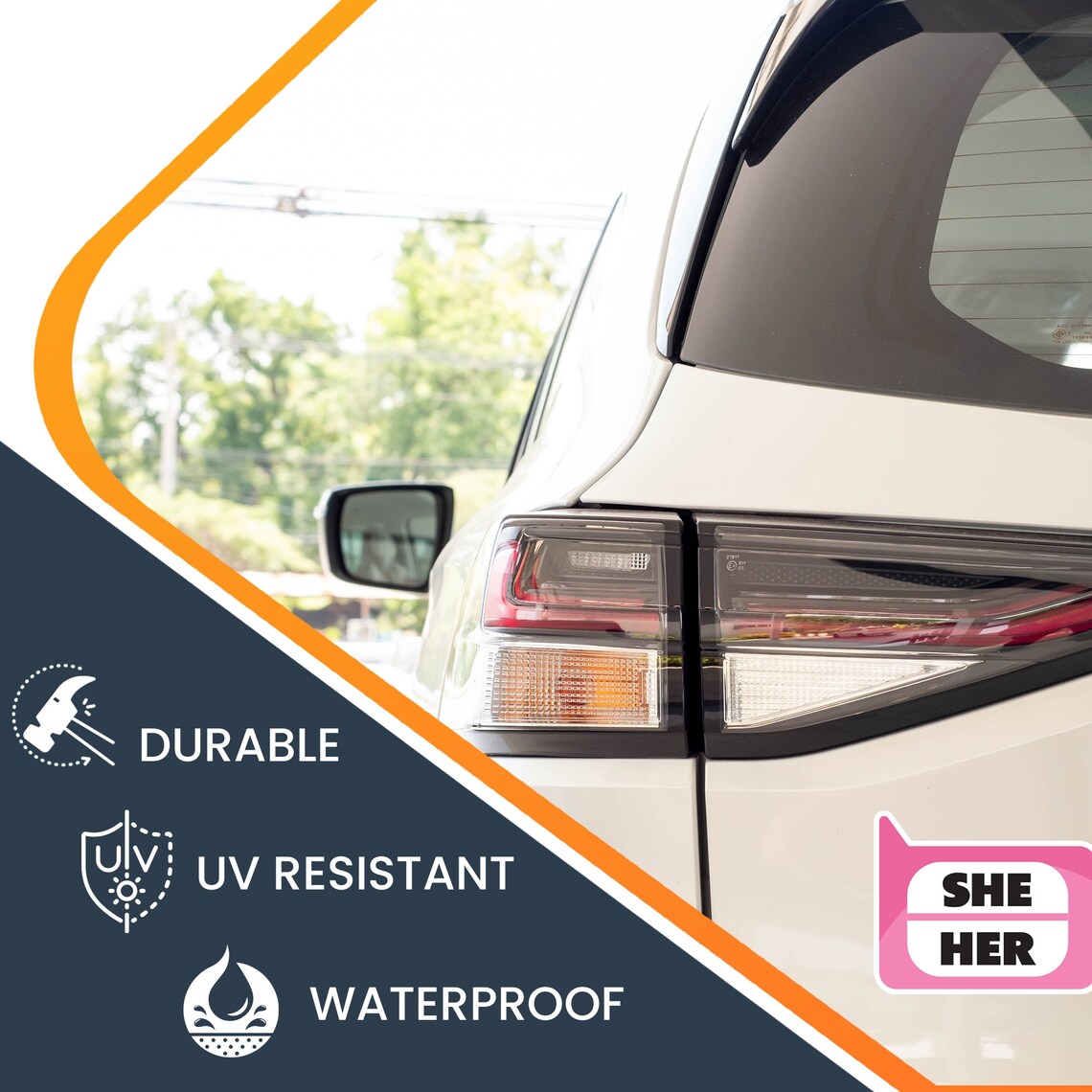 Magnet Me up Pronoun She Her Magnet Decal, 4x5 in Automotive Magnet for ...