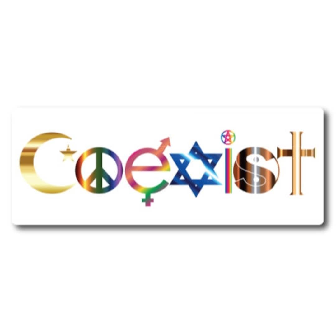 Magnet Me Up: Coexist Symbol Decal - 3x8 Inches, Automotive Magnet for ...