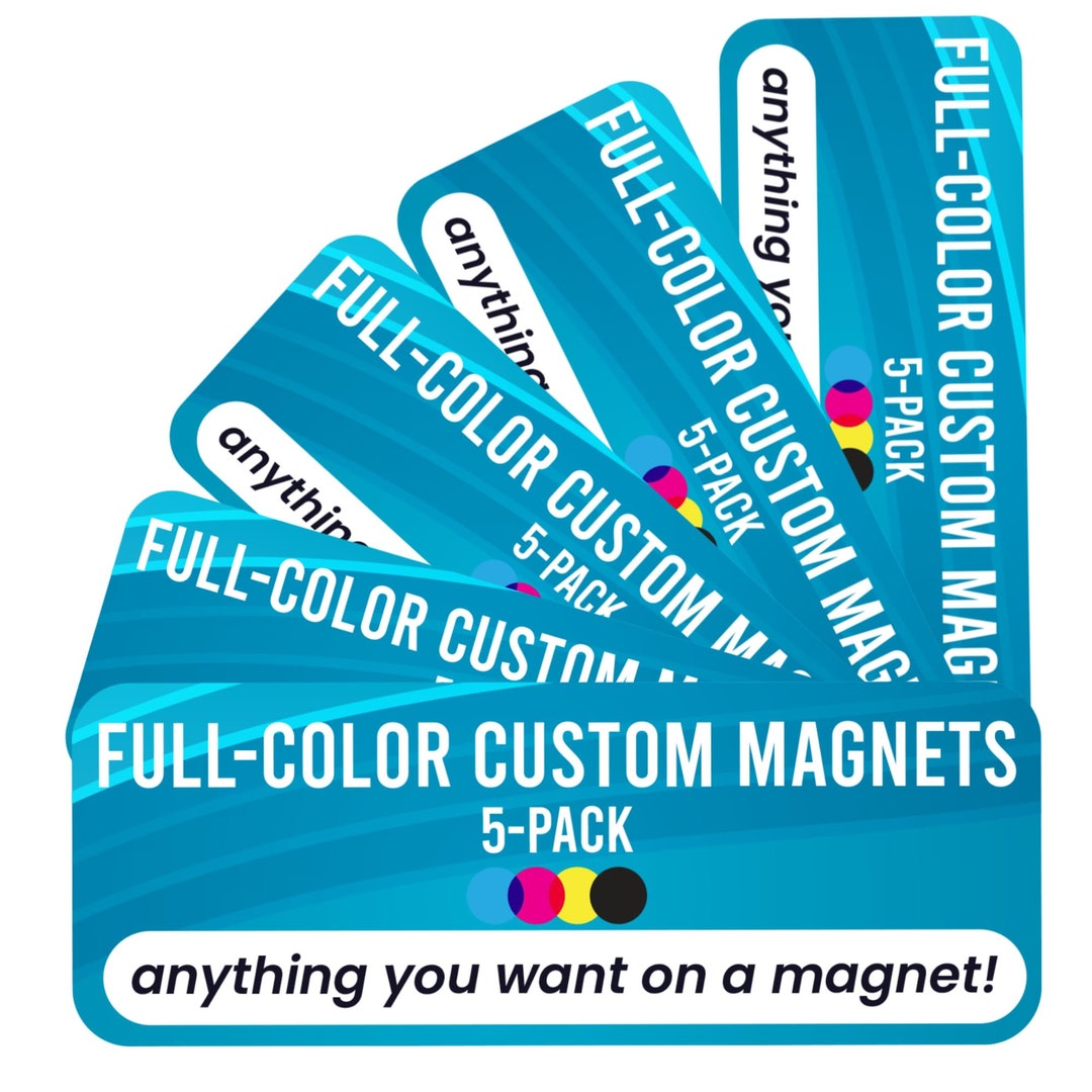 Magnet Me up Custom 10x3 Inch Rectangle Magnet, 5 Pack, Perfect for ...
