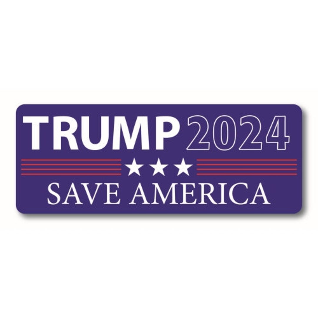 Trump 2024 Save America - 3x8 Rectangle Car Magnet, Republican Party ...