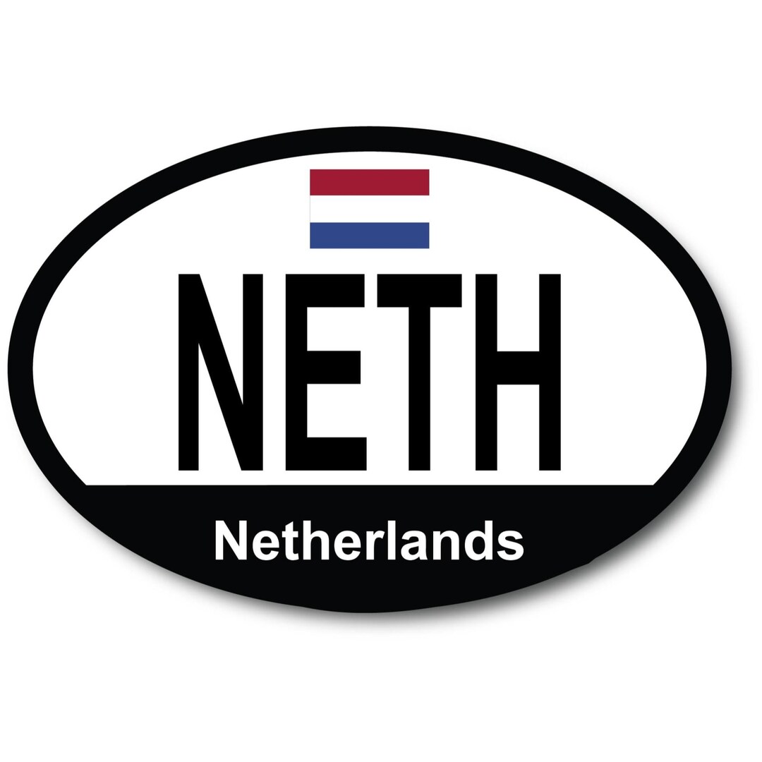 Magnet Me up NETH Netherlands Country Code Car Magnet Decal, 4x6 Inch ...