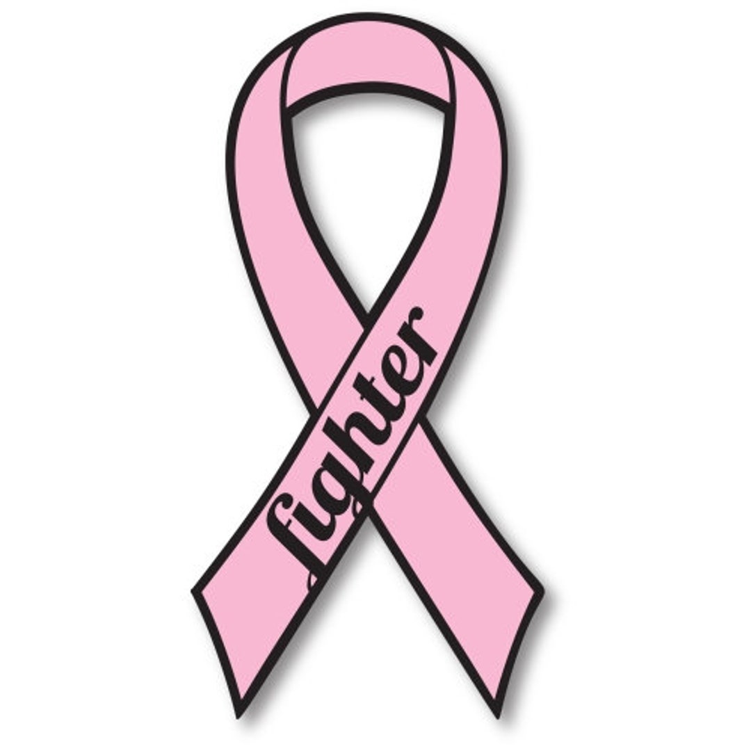 Pink Breast Cancer Fighter Ribbon Car Magnet Decal Heavy Duty ...