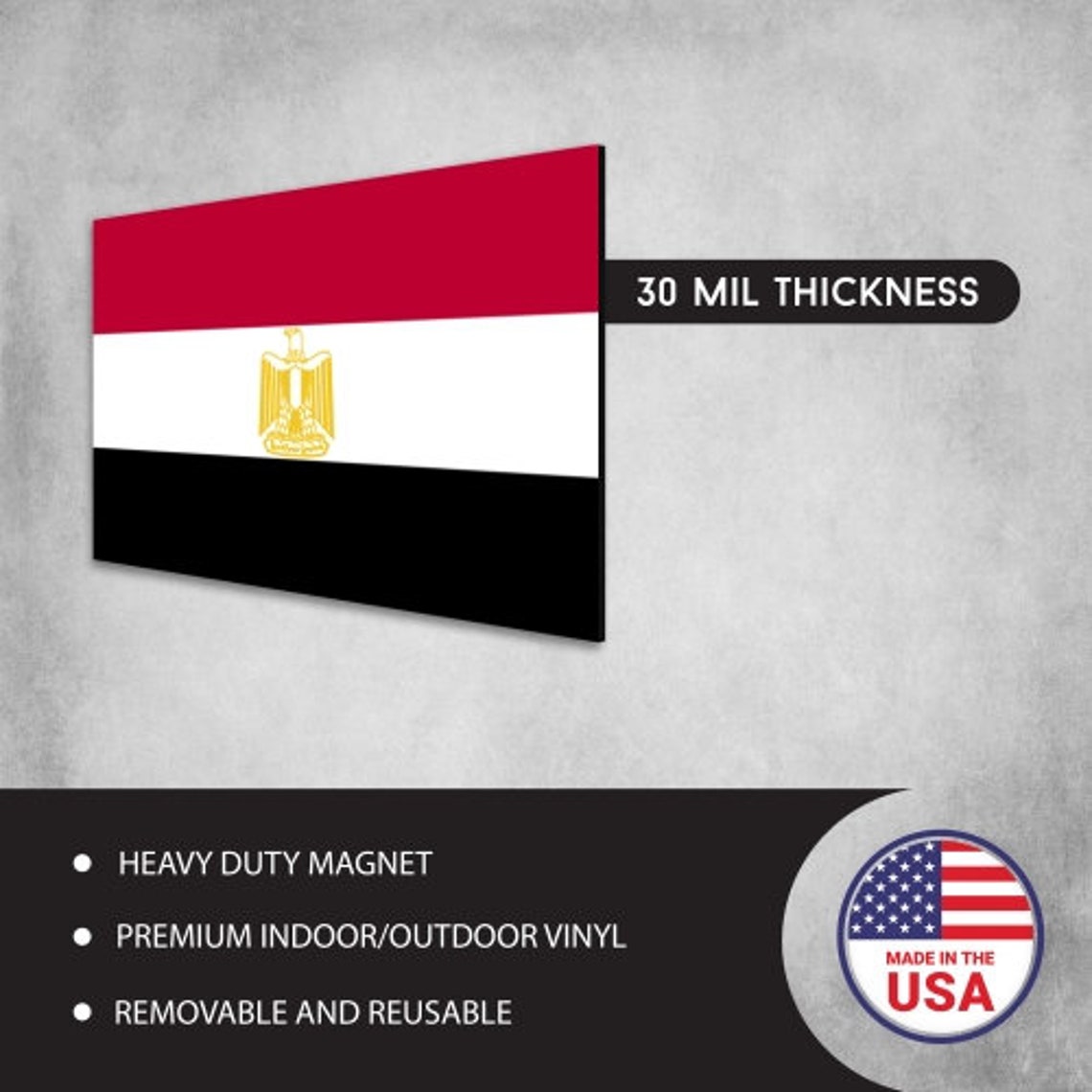 Egypt Egyptian Flag Car Magnet Decal 4 X 6 Heavy Duty for - Etsy