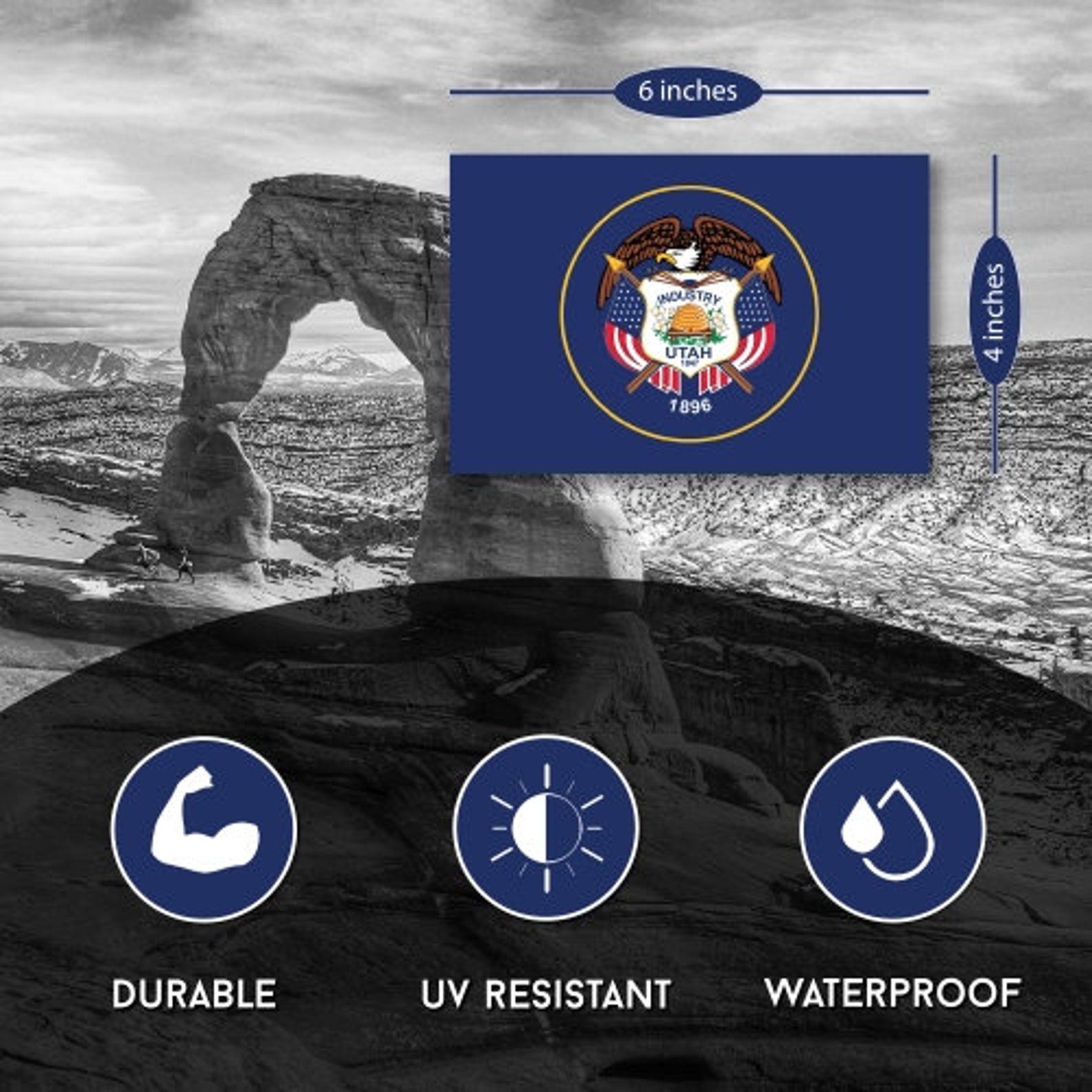 Utah Car Magnet US State Flag Refrigerator Locker SUV Heavy - Etsy