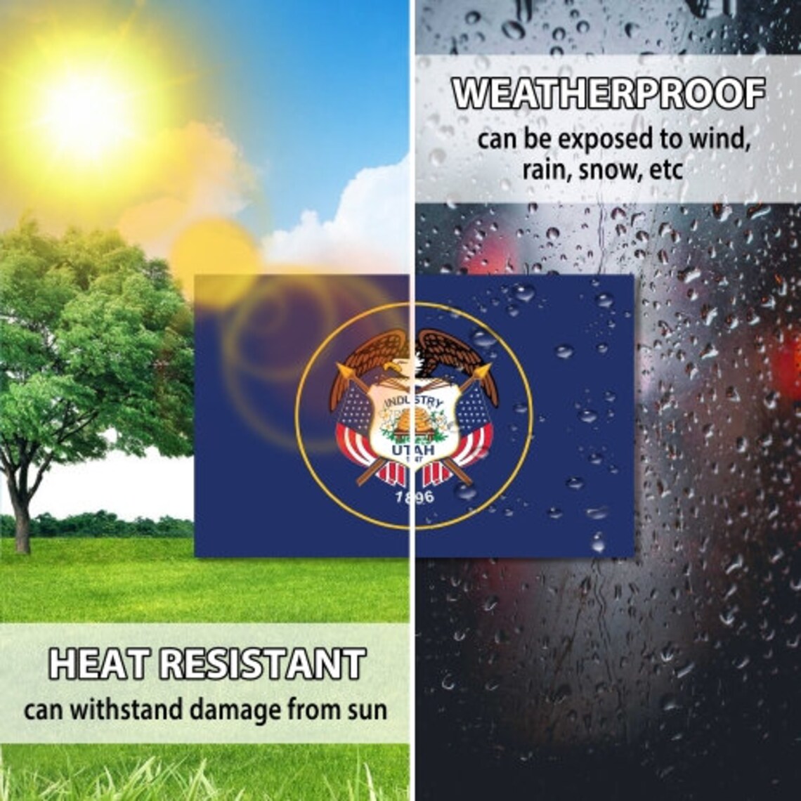 Utah Car Magnet US State Flag Refrigerator Locker SUV Heavy - Etsy