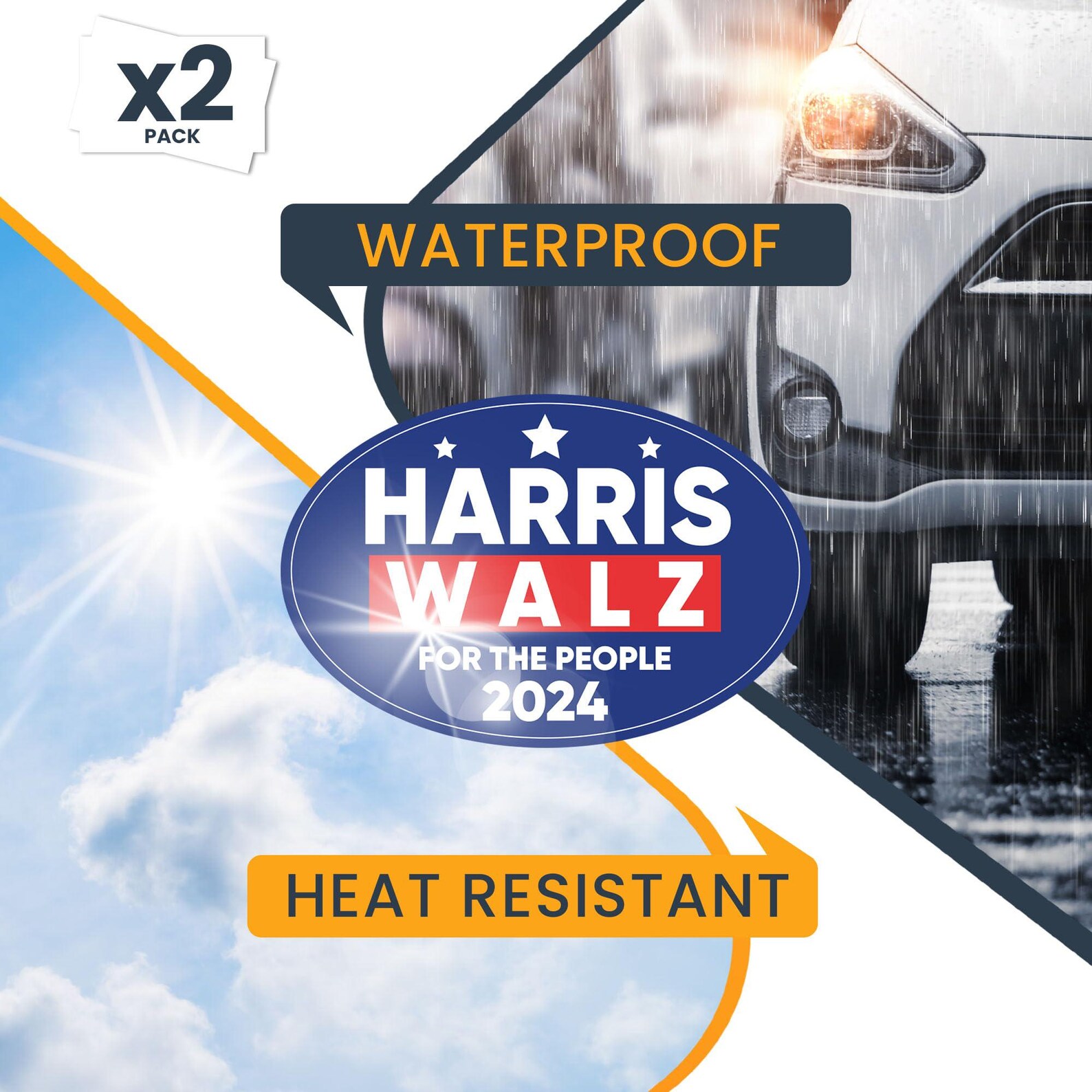 Magnet Me up Kamala Harris Waltz 2024 Election Magnetic Decal, for the ...