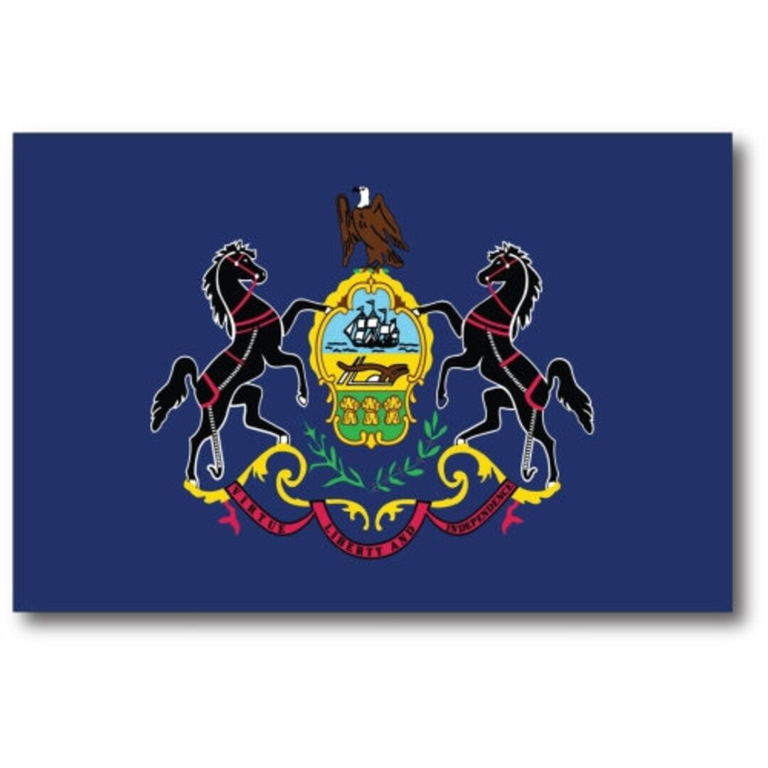 Pennsylvania Car Magnet US State Flag Refrigerator Locker SUV Heavy ...