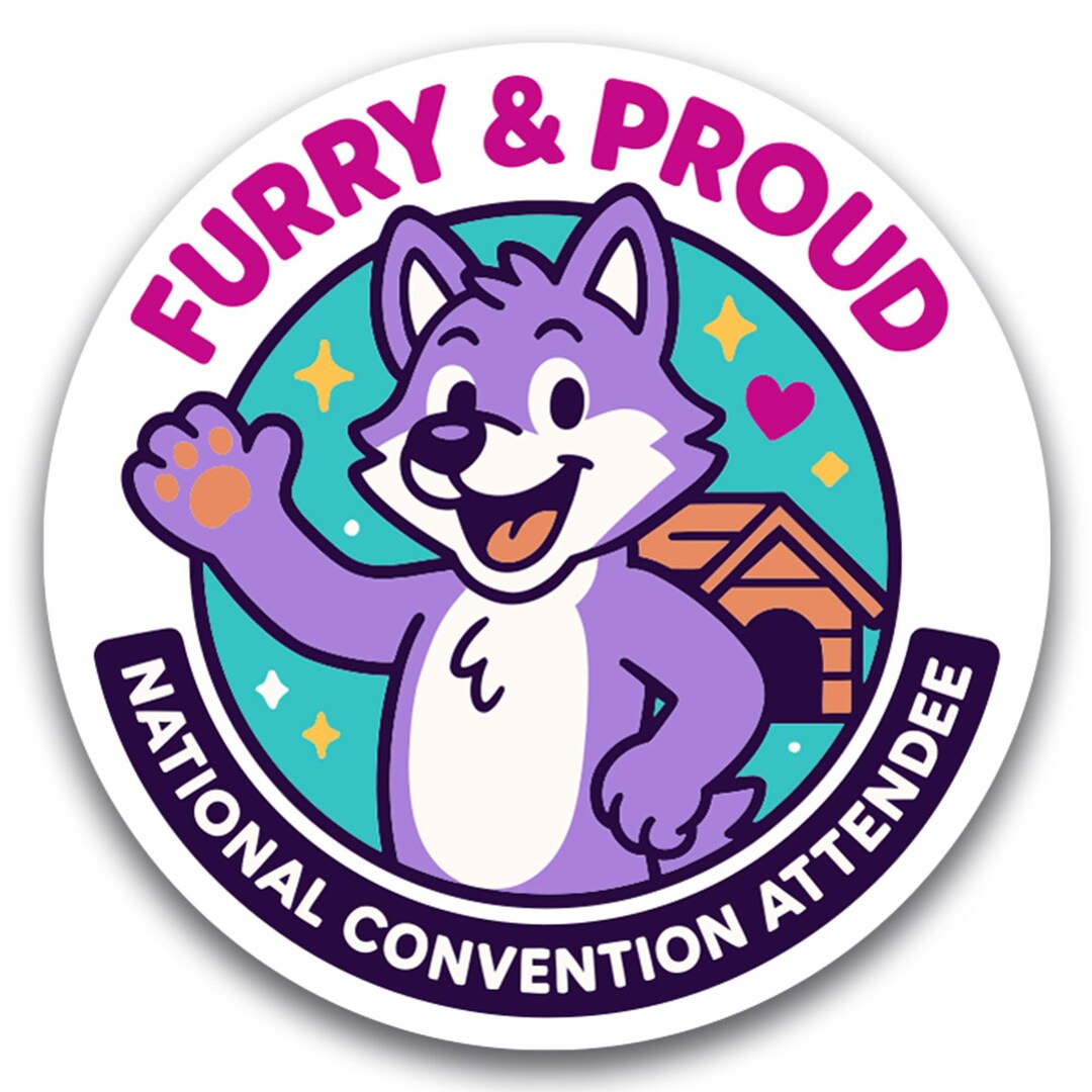 Magnet Me up Furry & Proud National Convention Attendee Gag Magnet – 5 ...