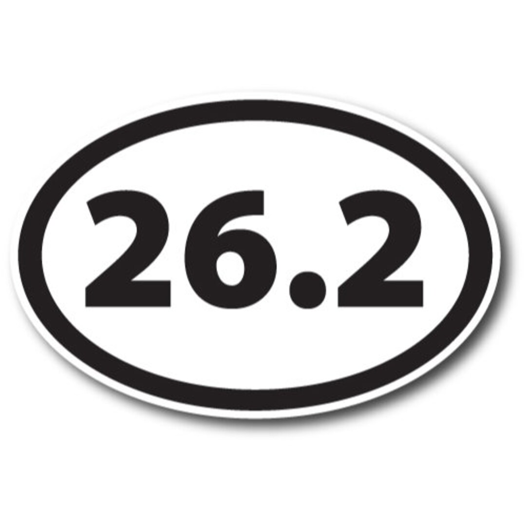 26.2 Marathon Black Oval Car Magnet 4x6" Decal Heavy Duty Waterproof ...