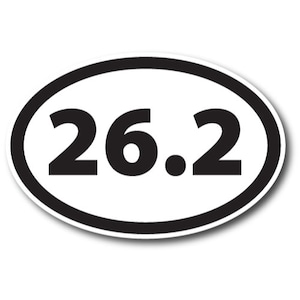 26.2 Marathon Black Oval Car Magnet 4x6" Decal Heavy Duty Waterproof ...
