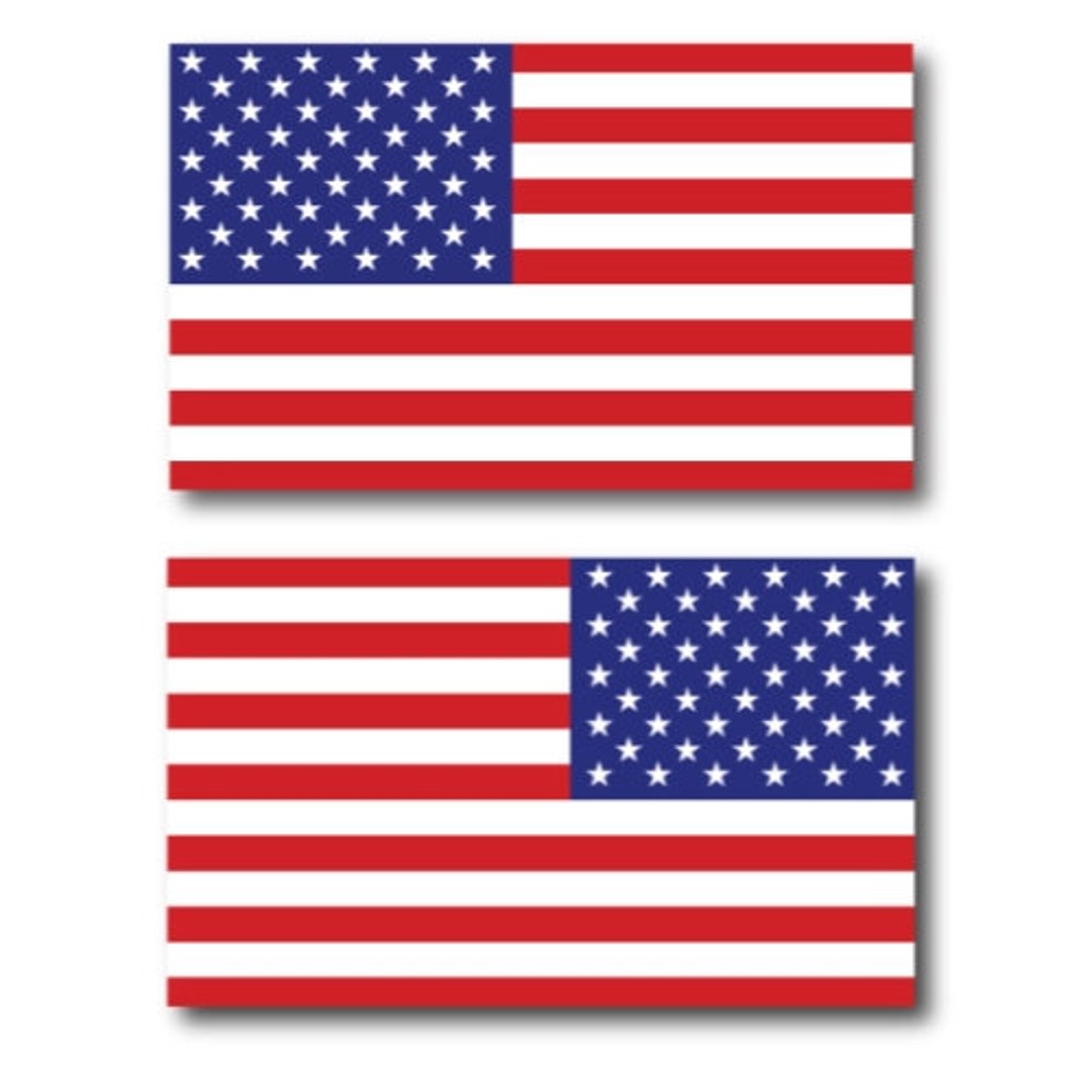 American Flag Car Magnet Decals -2 Pack 3 X 5 Opposing Heavy Duty for ...
