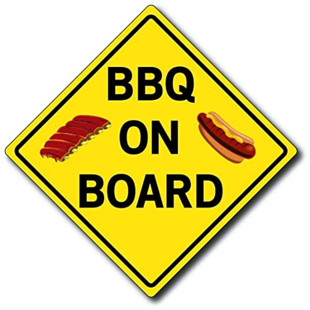 Magnet Me up BBQ on Board Car Magnet Decal, 5x5 Inches, Heavy Duty ...