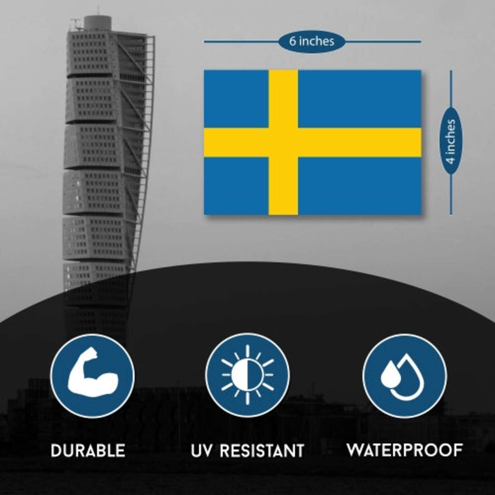 Sweden Swedish Flag Car Magnet Decal 4 X 6 Heavy Duty for Car - Etsy