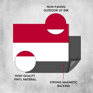 Indonesia Indonesian Flag Car Magnet Decal - 4 X 6 Heavy Duty for Car ...