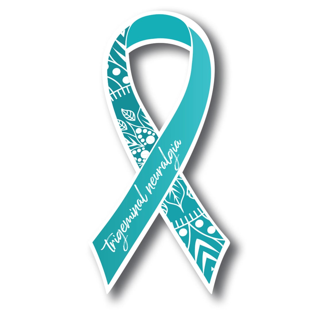 Magnet Me up Trigeminal Neuralgia Awareness Ribbon Car Magnet Decal, 3 ...