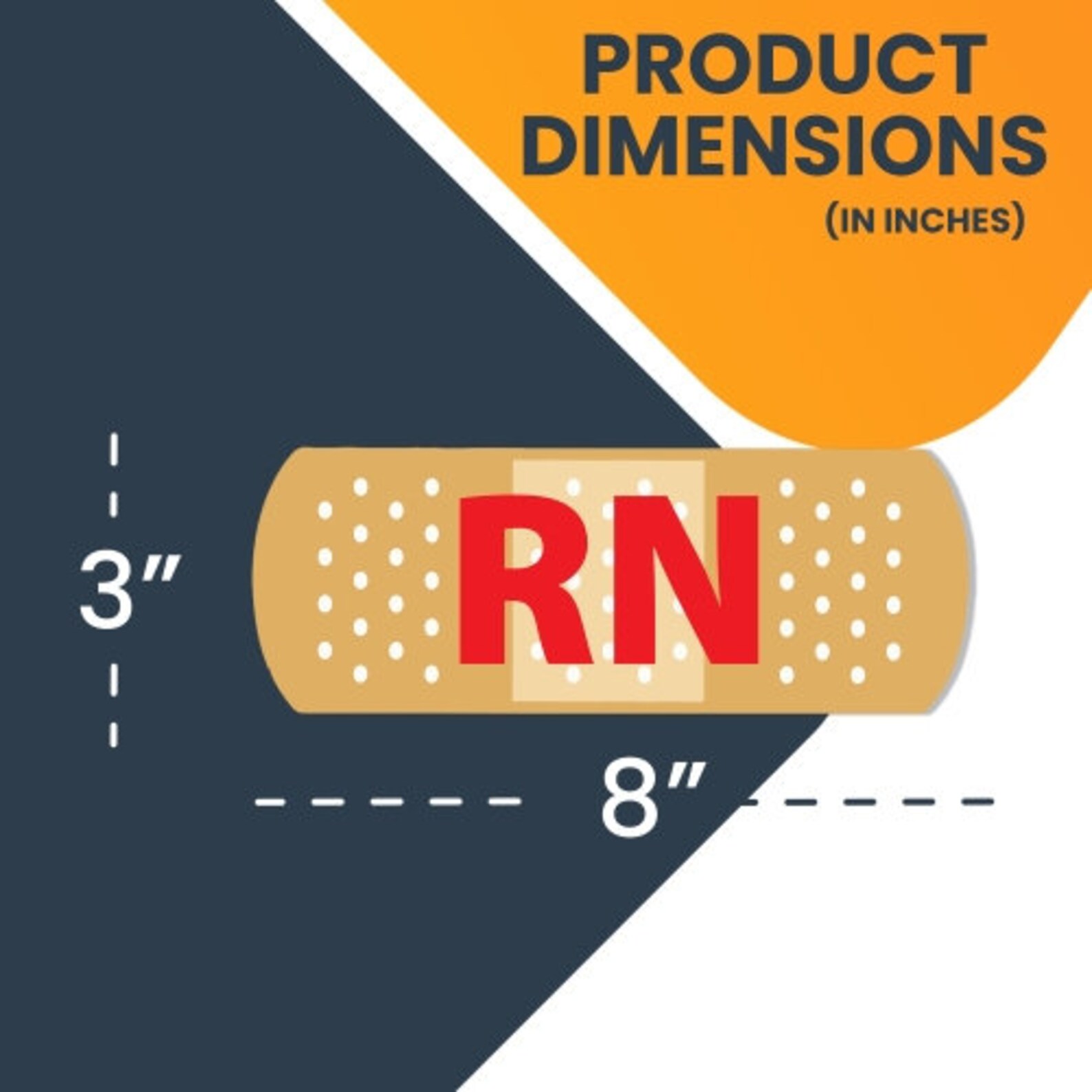 RN Band Aid Car Magnet 3 X 8" Decal Great for Car Truck Refrigerator ...