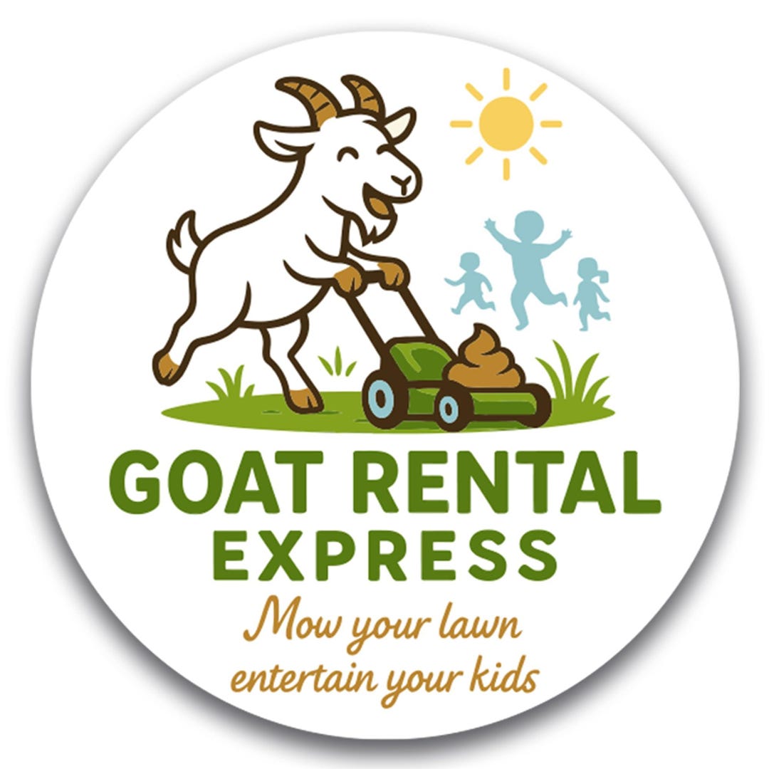 Magnet Me up Goat Rental Express Magnet - 5" Funny Car Magnet for ...